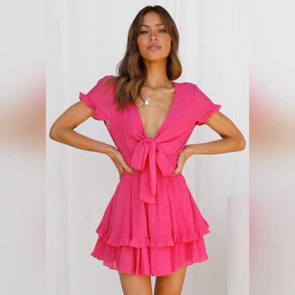 Dresses | Hello Molly Berry Pie Dress Hot Pink | Poshmark
